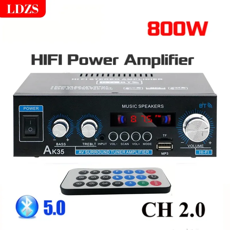 AK35 HiFi Bluetooth Digital transimpedance amplifier with MP3 Channel 2 ...