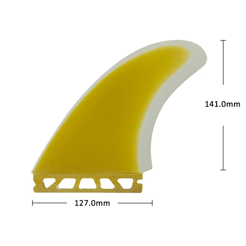 UPSURF Twin Fin Surfboard Fins Fiberglass, Yellow ... From Ddmyhome ...