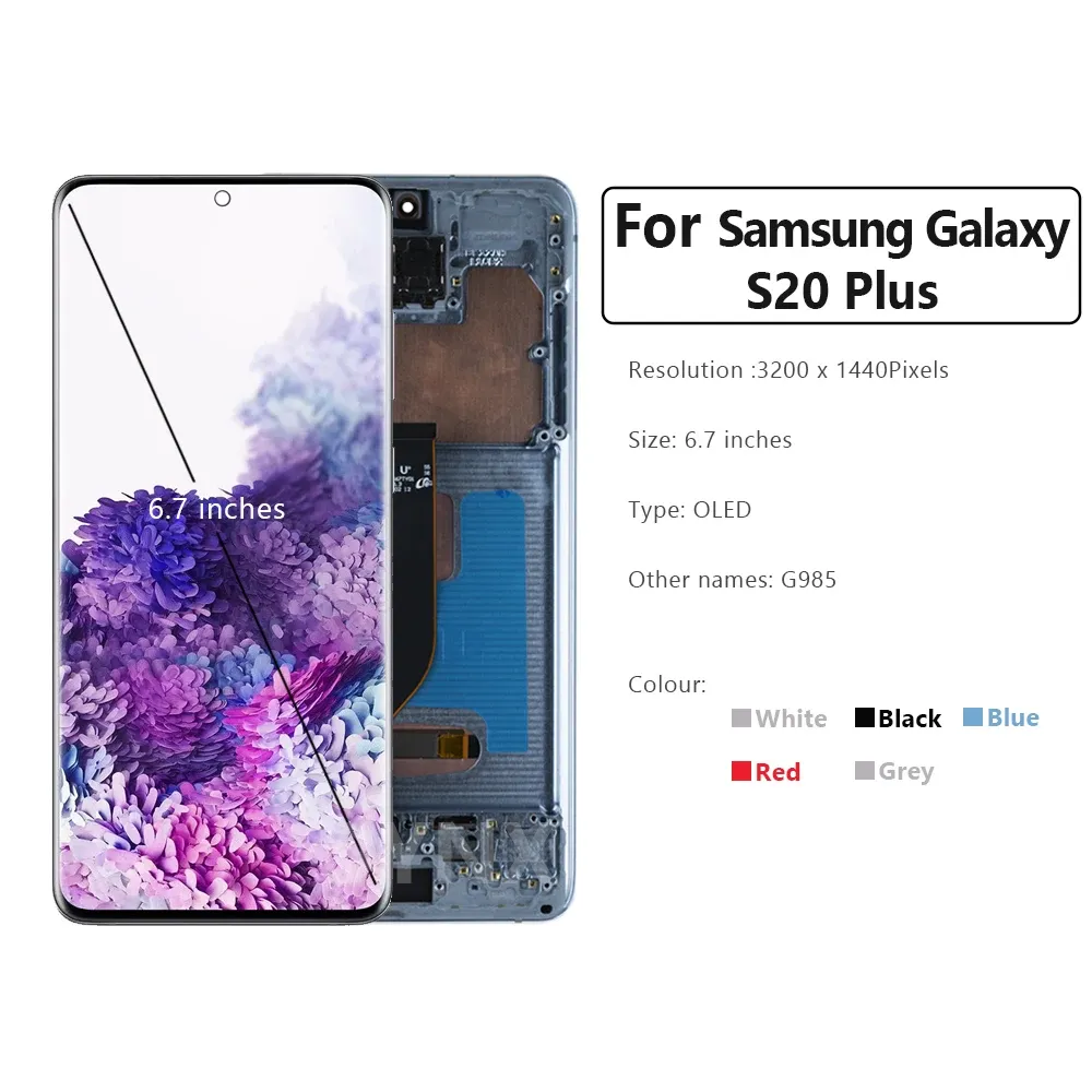 Super AMOLED LCD Screen Replacement for Samsung Galaxy S20 Plus ...
