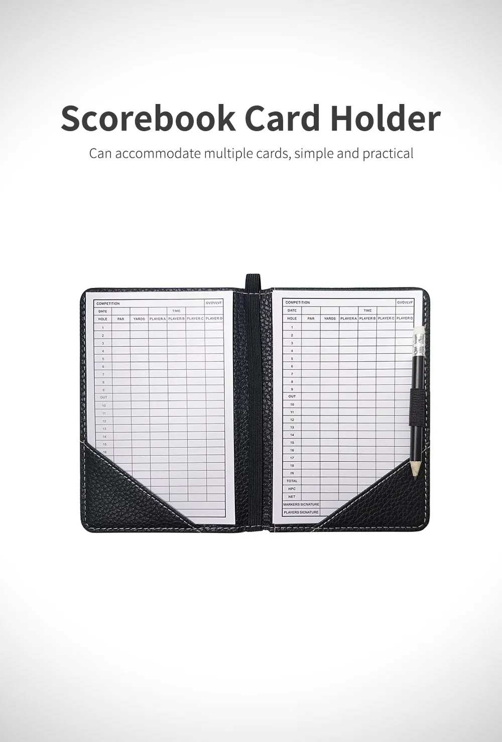 Golf Scorecard Score Sheet Tracking Record Stat Card Double Sided ...
