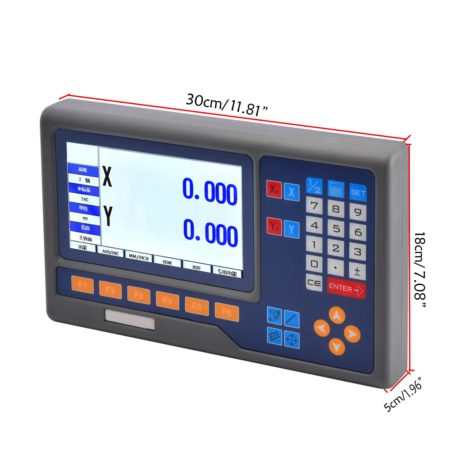 8 Languages 3 Axis LCD DRO Digital Readout 2 Axes Display Counter for ...