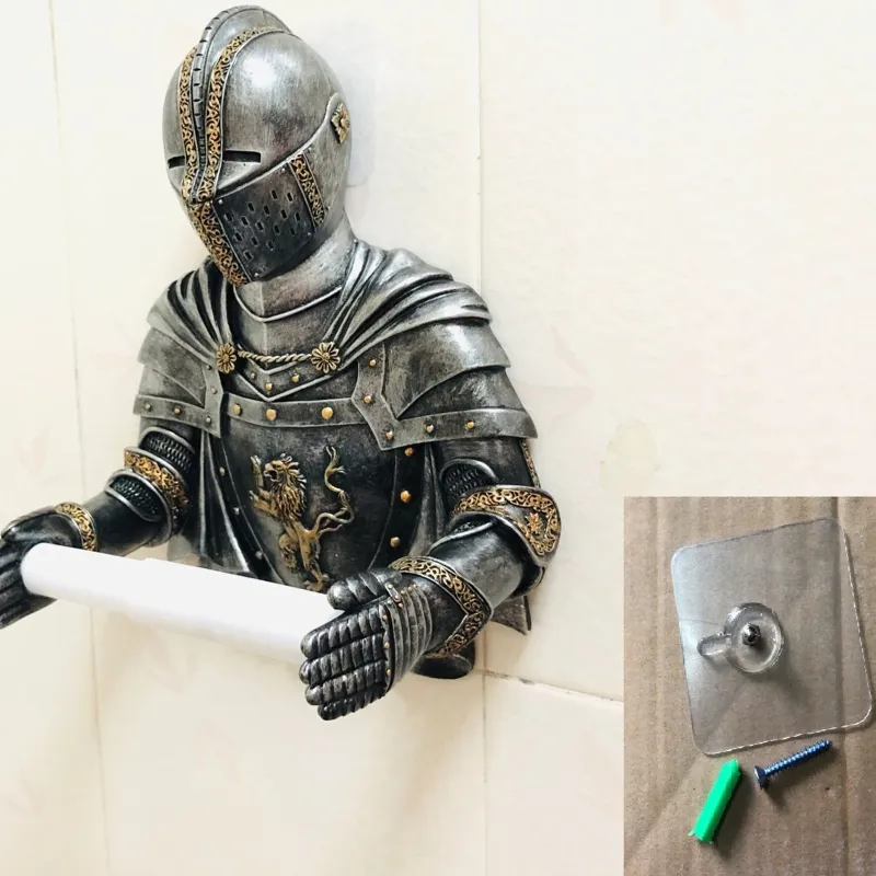 Medieval Knight Toilet Paper Dispenser Wall Mounted Gothic Decor ...