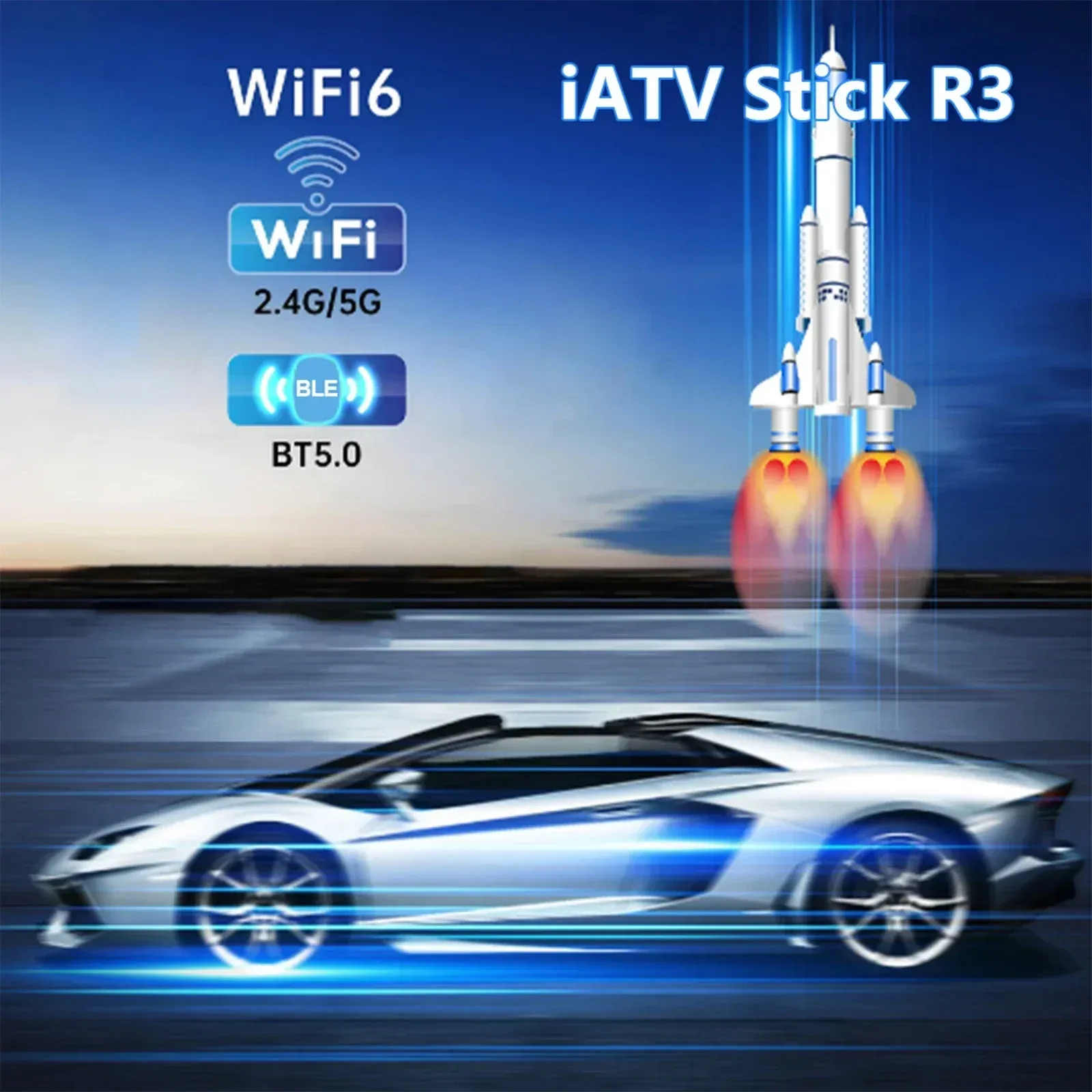 Android 13 TV Stick 8K IATV R3 RockChip RK3528 Portable TV Box 2.4G/5G ...