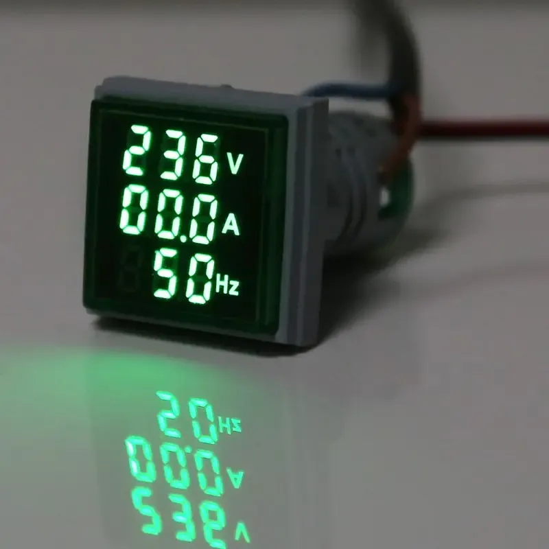 22mm Digital Square light signal with AC Ammeter, Voltmeter, Hz Current ...