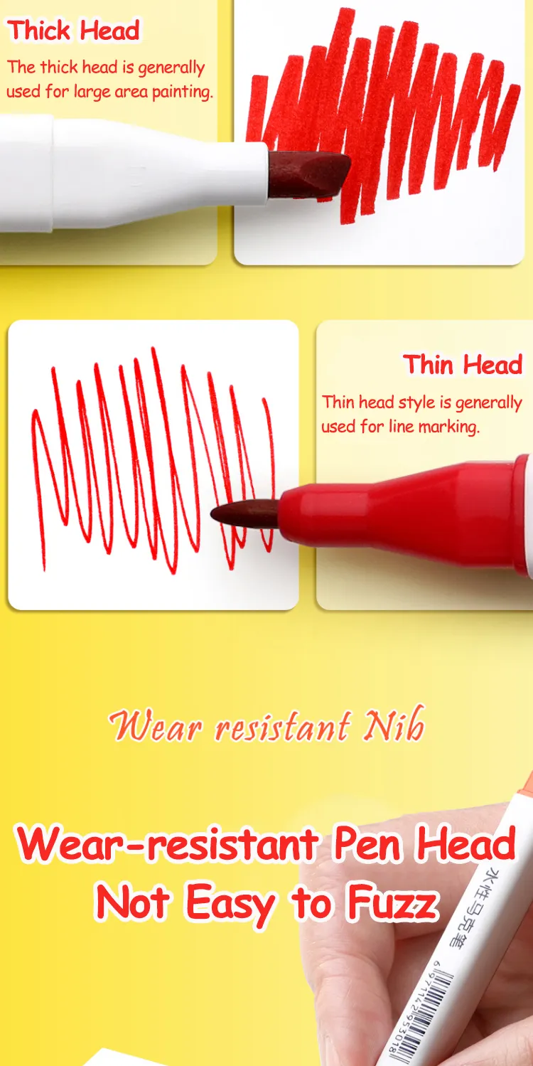 12/18/24/36/Double-Headed Washable Markers Set Safe Art Supplies ...