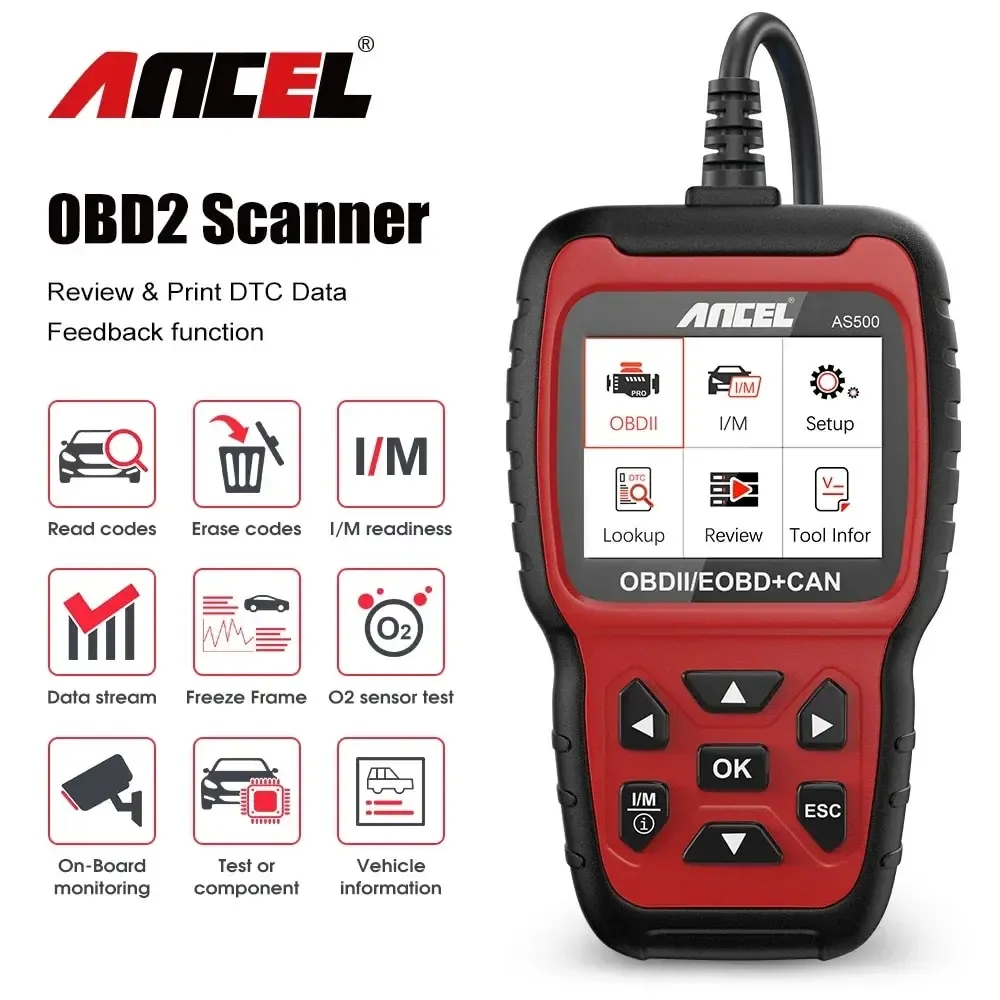 OBD2 Code Readers, Portable OBD II Car Scanner, Automotive Engine Diagnostic Tool, Multi ...