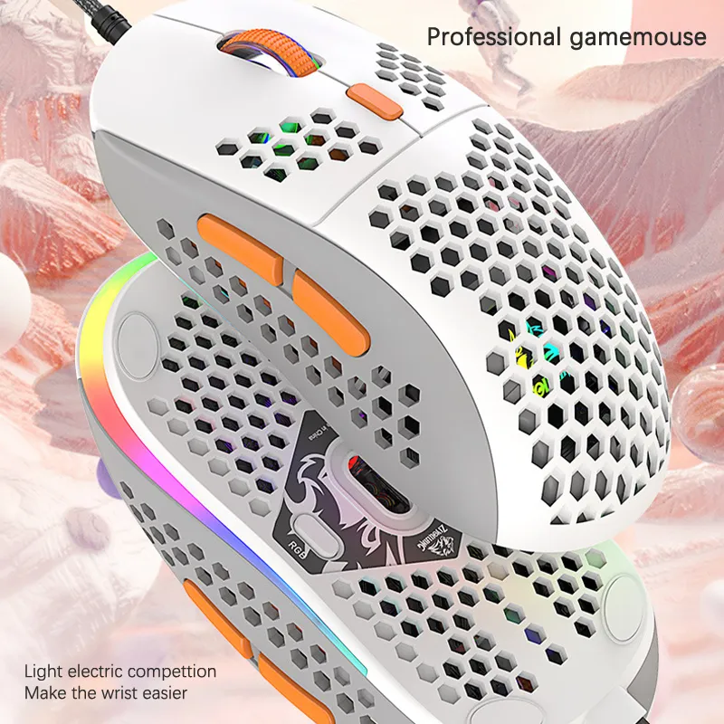 Wired Gaming Mouse Honeycomb Shell RGB Light, 2.4... From Ddmymaster ...
