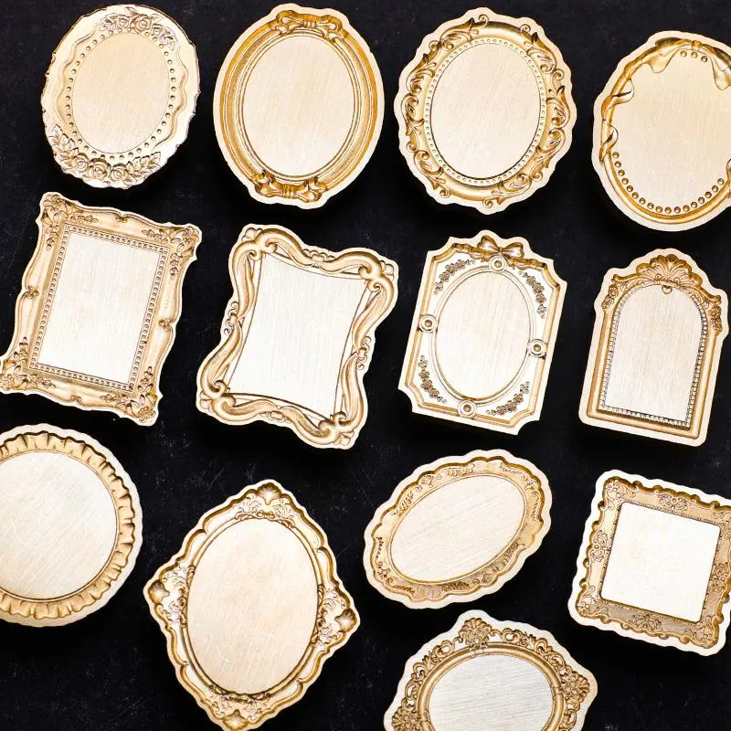 Photo Frame Wax Seal Stamp: Vintage Design with Photo Holder for Cards ...