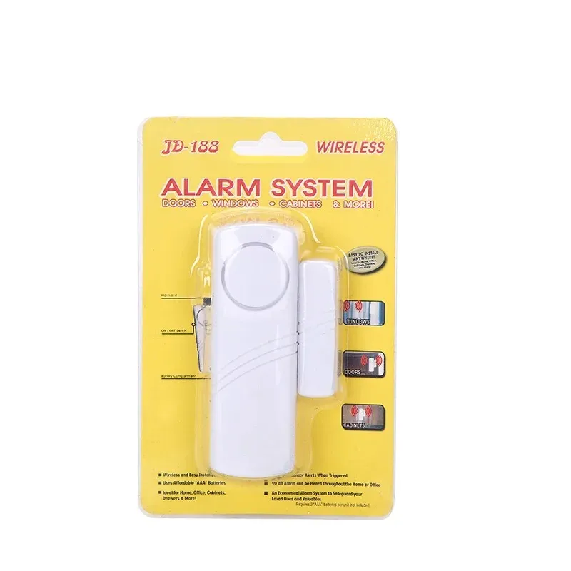 DHgate.com:2024White Door Alarm, Wireless Door Gate Burglar Alarm for ...