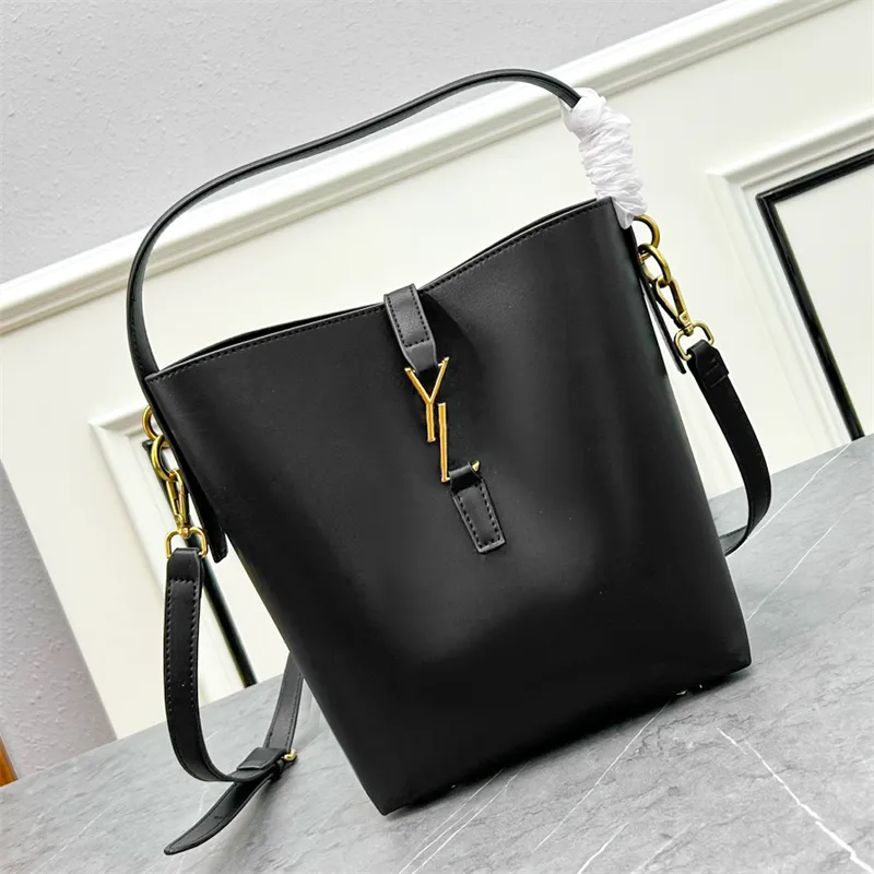 DHgate.com:Luxury White Leather Bucket Bag: Versatile Hobo Tote for Men and Women:Bags, Luggage ...