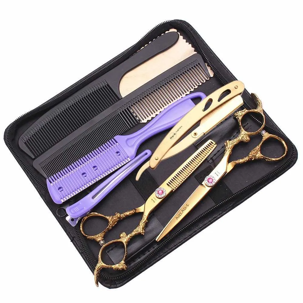 Professional 6.0 Hair Cutting & Thinning Shears - Japanese Steel, Salon ...