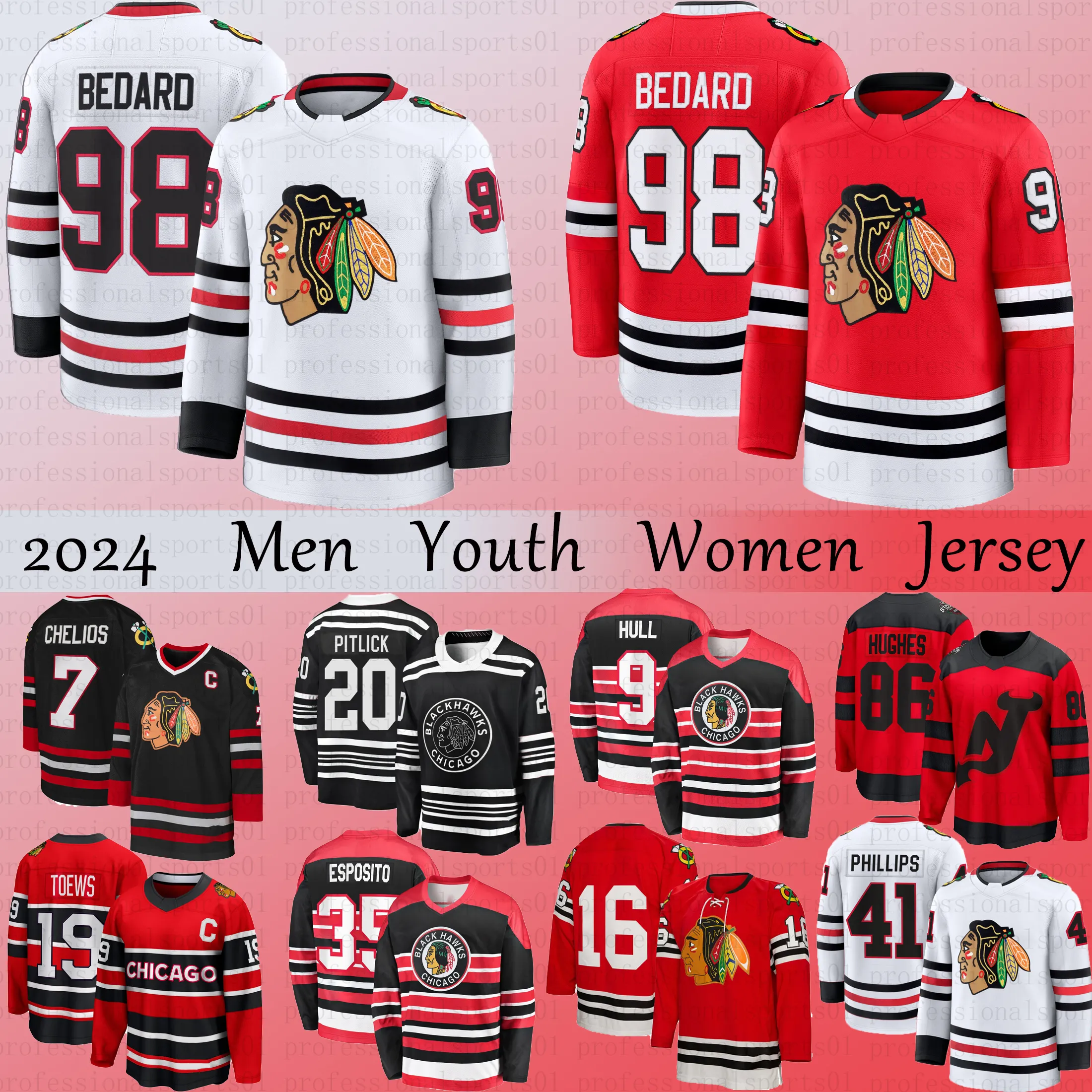 Chicago Blackhawks Jersey Black Hockey Jersey For Men, Women, Youth ...