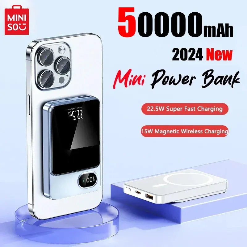 Portable Power Bank 20000mah Wireless Magnetic Charging Battery Pack