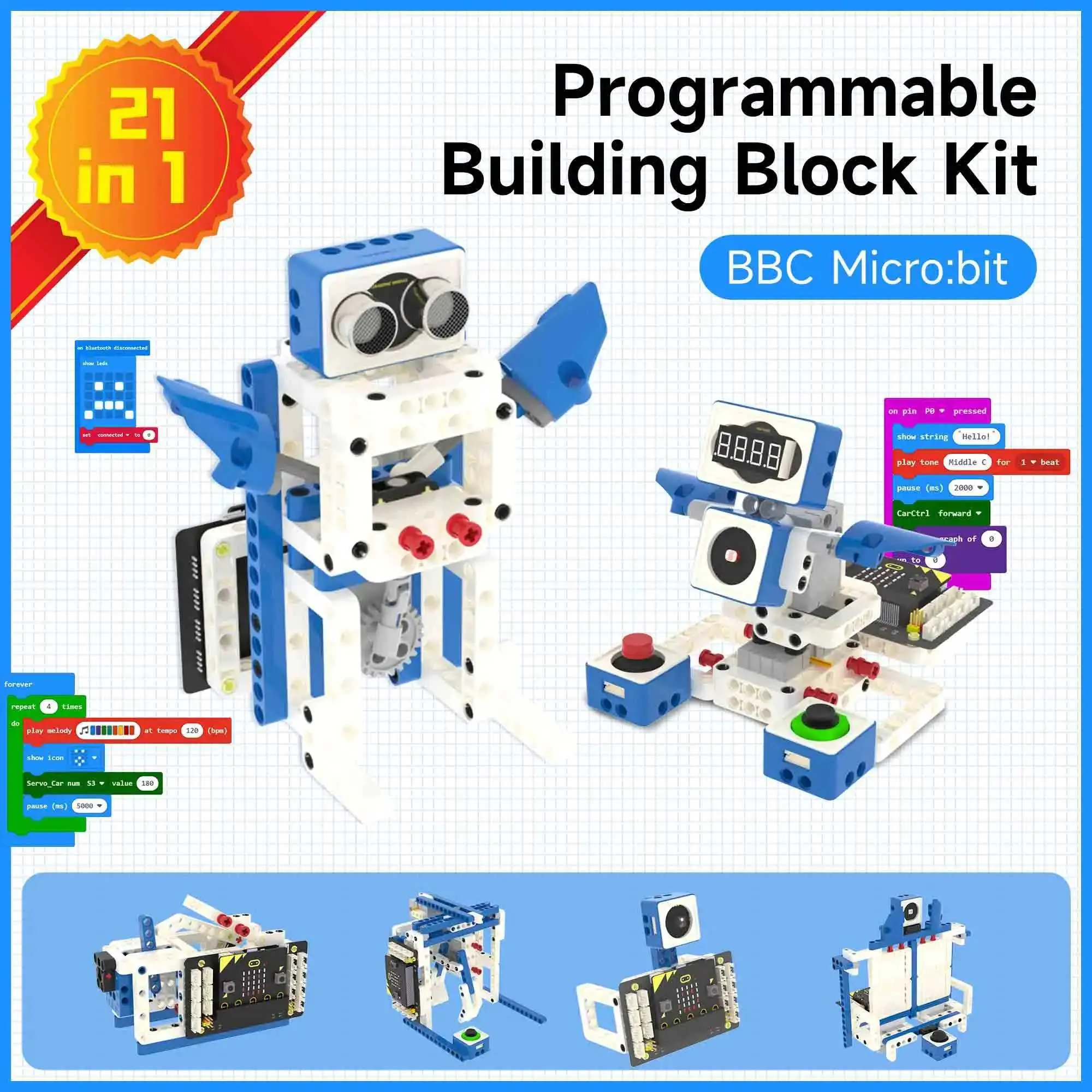 Programmable Microbit V2 Robotlinking 37 Sensor Kit Kit For Kids STEM Education, MakeCode ...