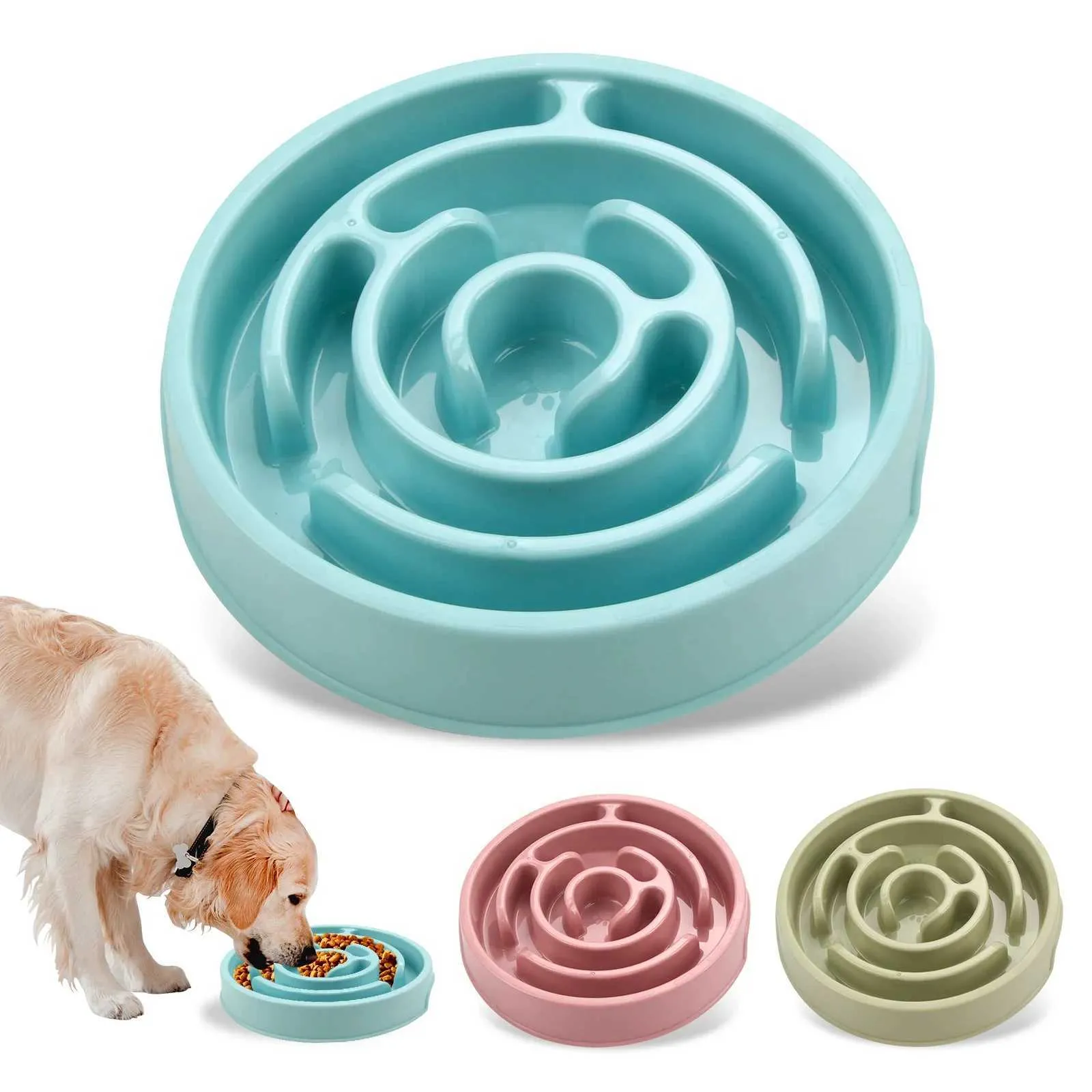 DHgate.com:Slow Feed Dog Bowl with Anti-Slip Base - Reduce Gulping ...