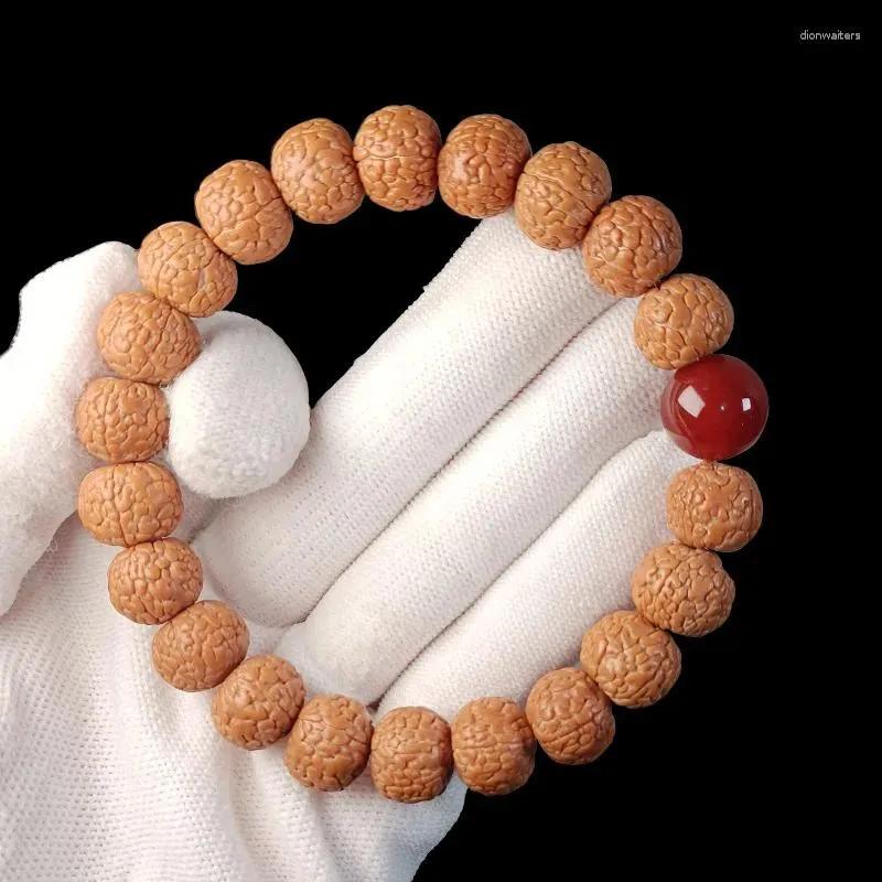 Little King Pipal Seed Strand Scale Texture Single Wrap Buddha Beads ...