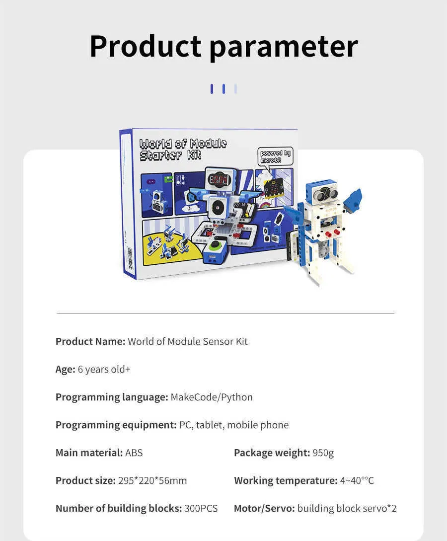 Electronics Robots Microbit V2 Módulo De Sensor Kit Para Niños Codificación STEM Educación ...