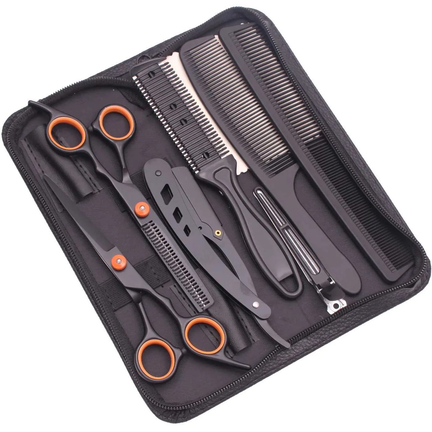 Japanese Stainless barber scissor cut Set - 6 Barber Shop Shears ...
