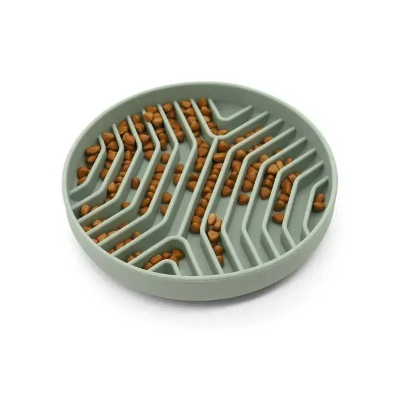 Pet Feeding Pad - Slow Feeder Licking Mat & Bowl Set for Cats & Dogs ...