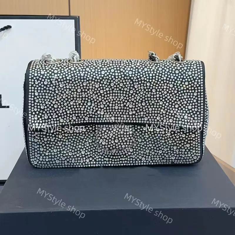 Crystal Diamond Flap Bag - Luxury Lambskin Leather Crossbody Bag ...