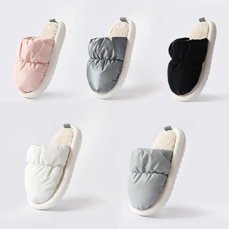 Winter Women's Non Slip Cotton Cotton Slippers With Removable Machine ...
