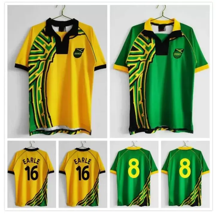 Jamaica 1998 Retro Football Jerseys Reggae Boyz Classic Soccer Shirts ...