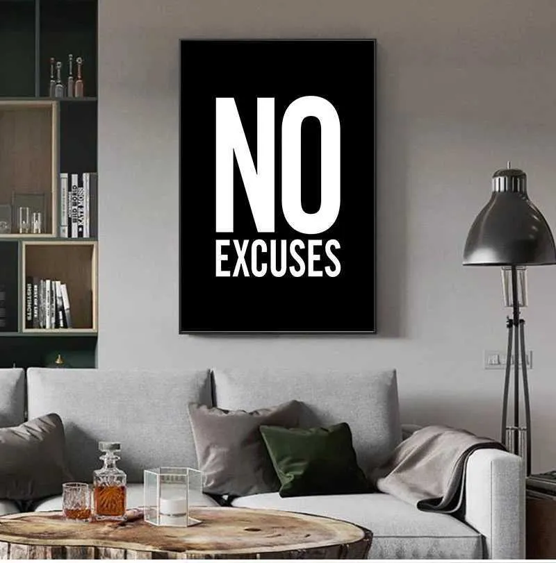 Inspirational Fitness Poster Gym Wall Decor - No...