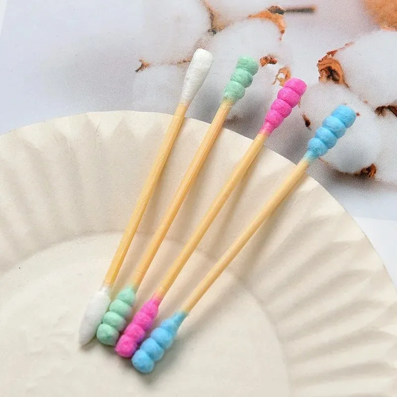 100 Double-Tipped Cotton Swabs: Makeup Remover Buds & Medical Cleaning ...