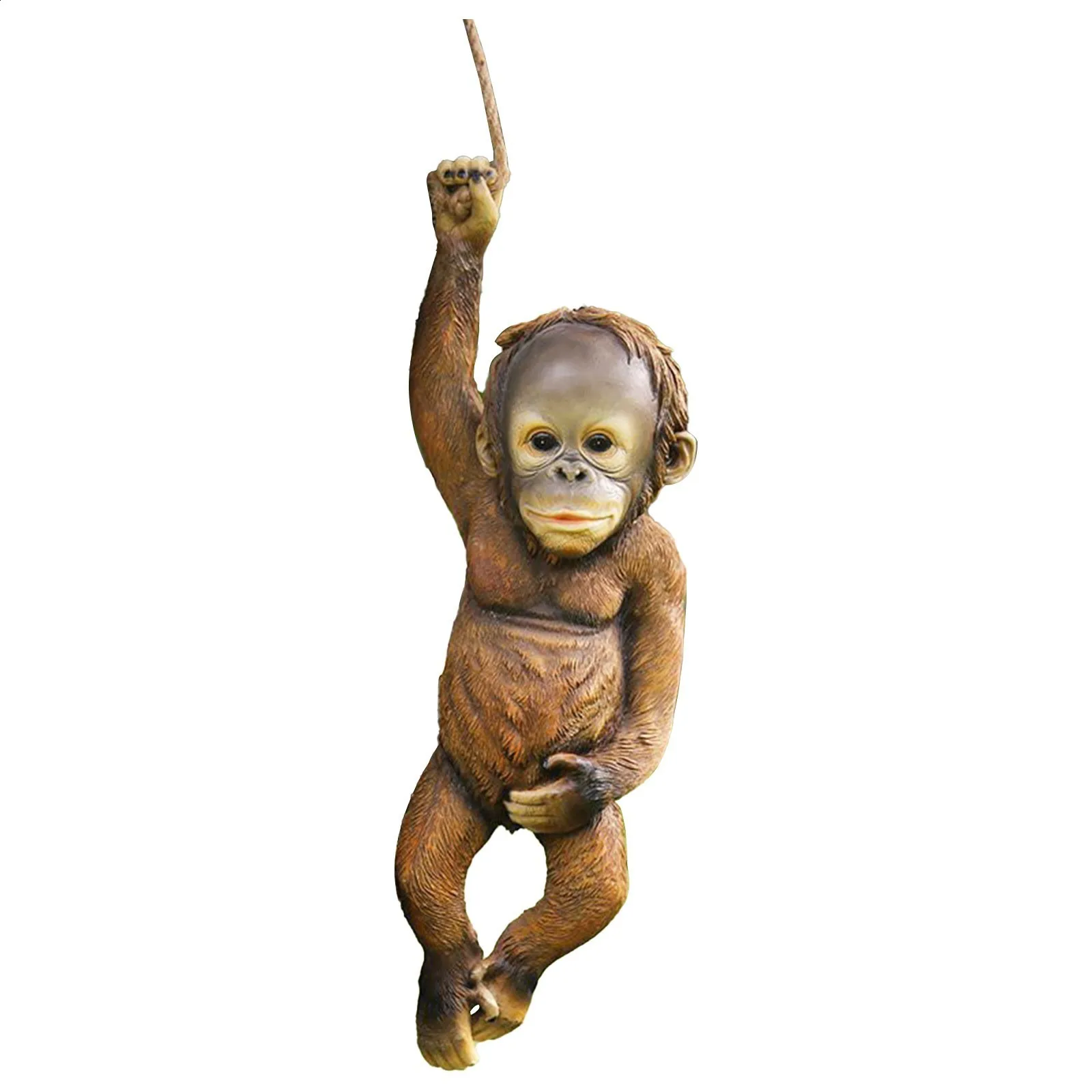 Cute Hanging Monkey Sculpture - Garden Hanging Ornaments - Adorable ...