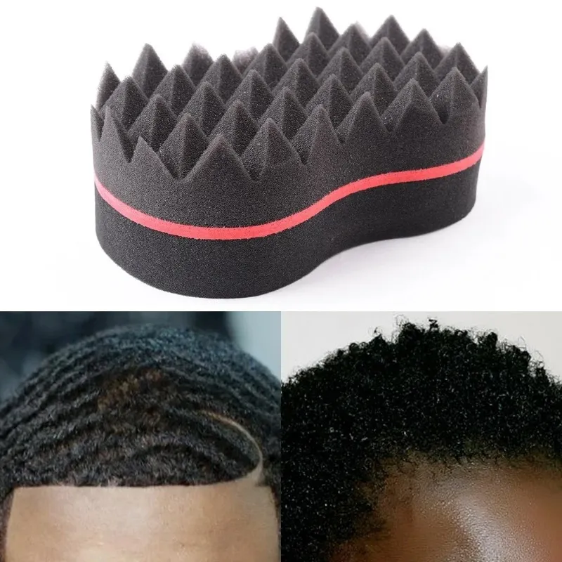 Hair Brush Sponge With Multi Holes Double Sided Styling Tool For Twists ...