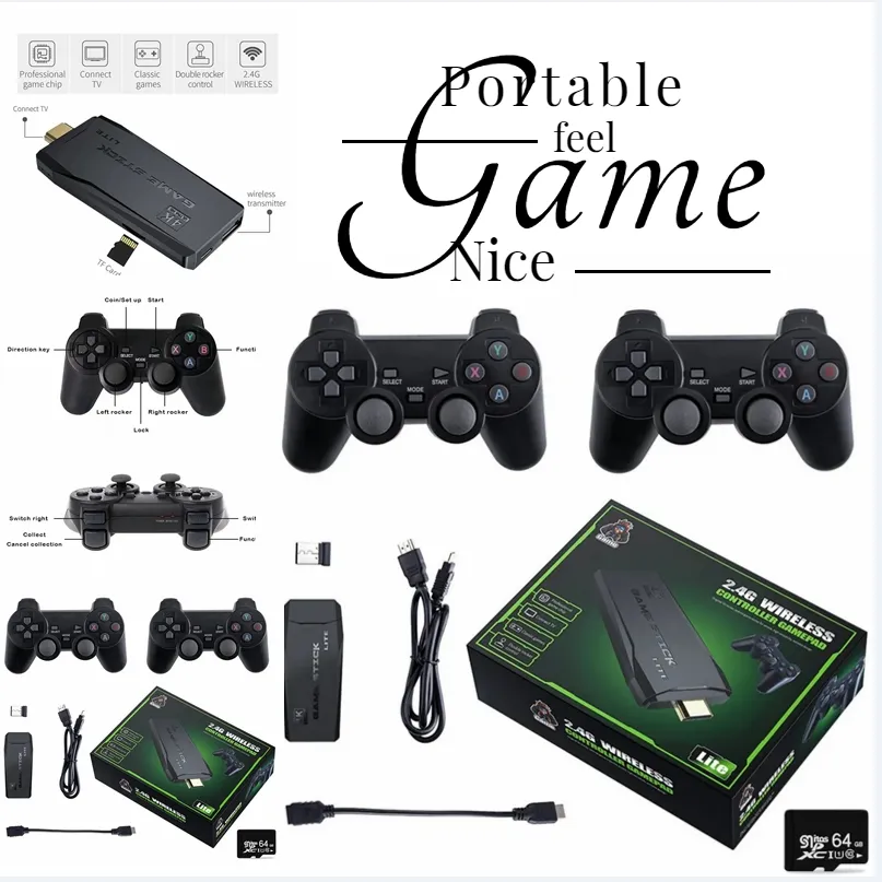 4K Retro Game Console - 20000+ Classic Games, 64GB, Wireless ...