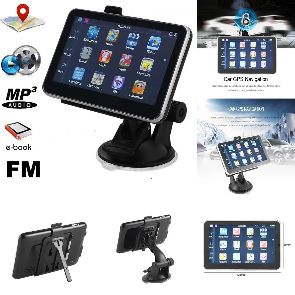 5-Inch Portable Vehicle GPS Navigator: Bluetooth, AV, FM Transmitter ...