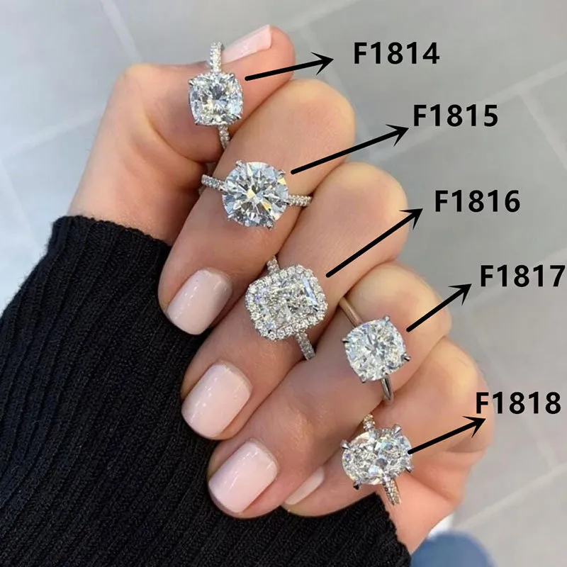 18k Moissanite Ring Square Bright Cut Simulation... From Hiphopqueen ...