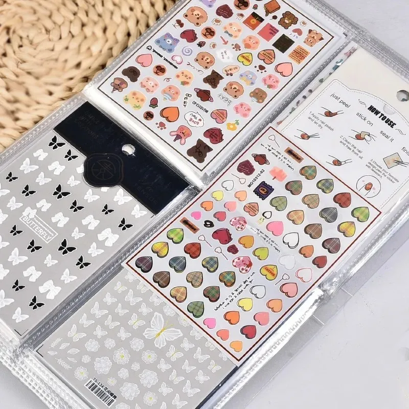 Large Capacity Nail Sticker Album - 80 Slots Organizer Book, Button ...