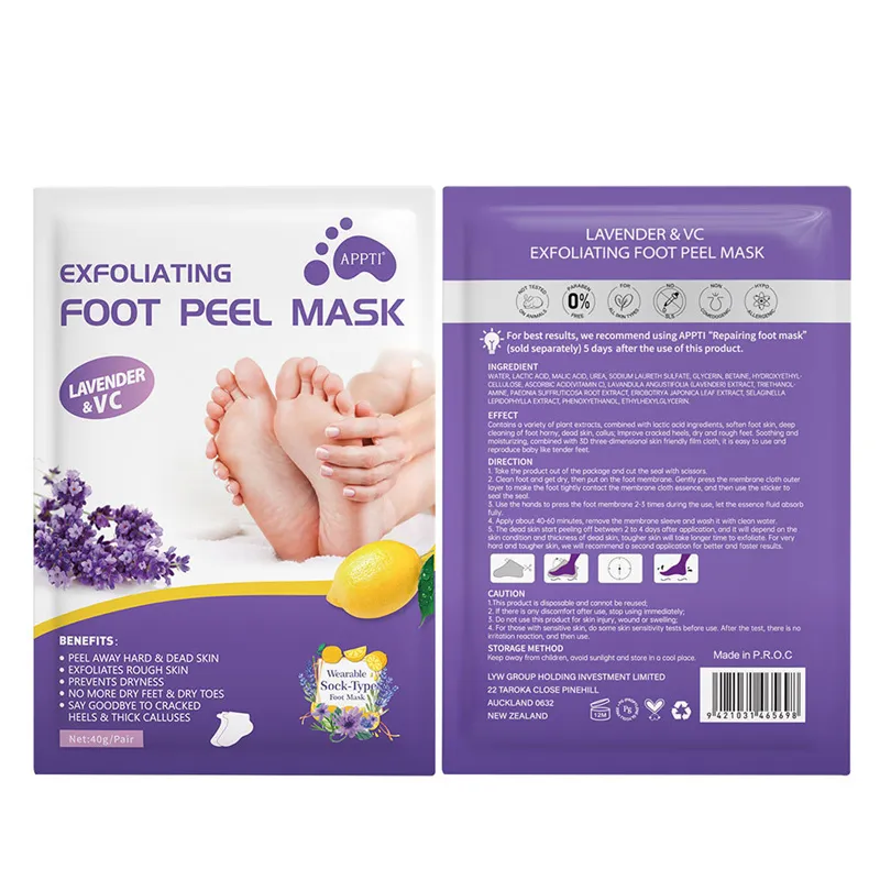 Foot Peel Mask for Dry, Cracked Feet: Callus and Dead Skin Removal ...