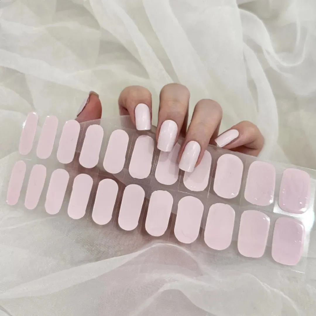 DHgate.com:22 Tips/Sheet UV Gel Nail Stickers Semi Cured Nail Wraps ...