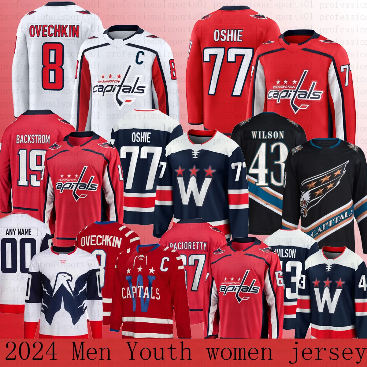 Washington Capitals Hockey Jersey: Ovechkin, Strome, Oshie & More ...