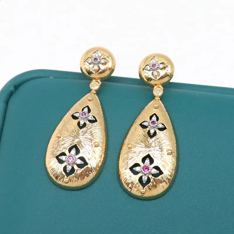 Hollow Gold Water Drop Earrings for Women - Trendy Carved Ear Pendants ...