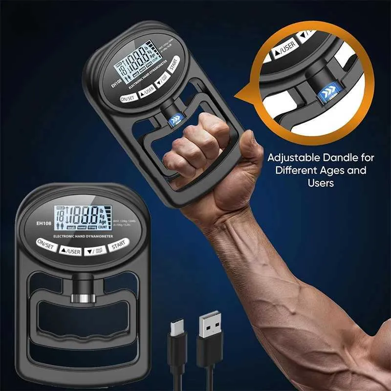 DHgate.com:LCD Digital Grip Strength Tester - 265lbs/120kg Capacity ...