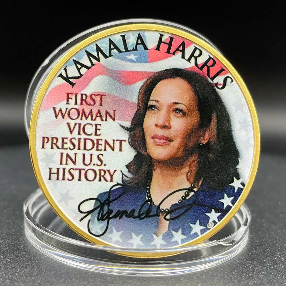 DHgate.com:Gold Commemorative Medal: Kamala Harris, First Female Vice ...