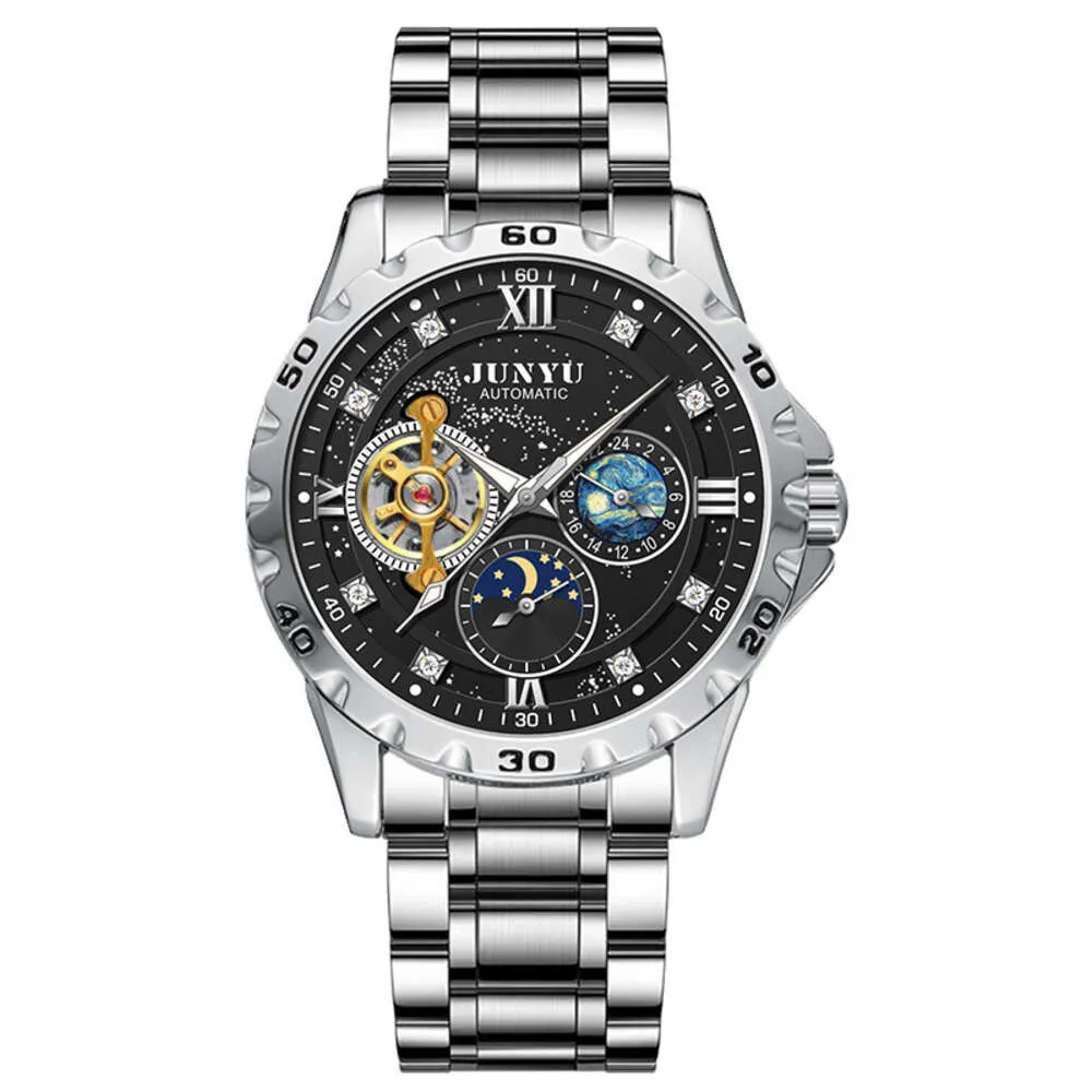 JUNYU Men's Automatic Watch - Waterproof, Night Glow, Hollow Out Design ...