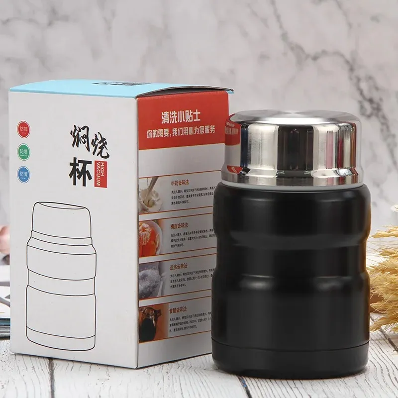 Stainless Steel Insulated bento box with Spoon and Vacuum Flask - 500ML ...