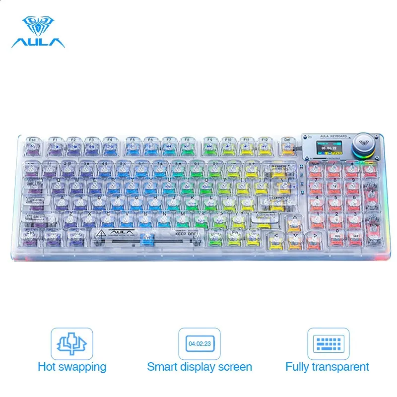 AULA F98 Pro Wireless Air75 Wireless Mechanical Keyboard With ...
