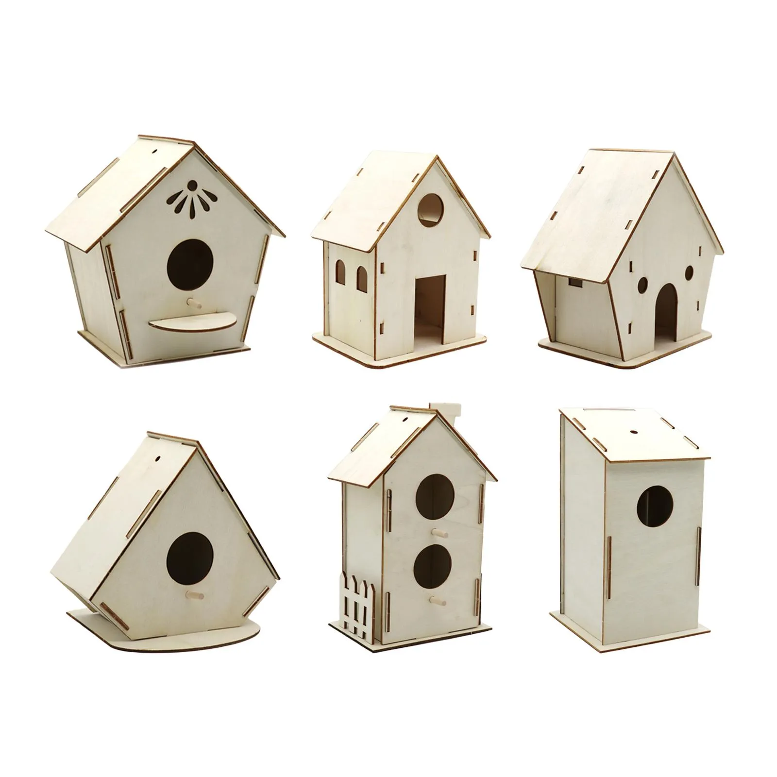 Wholesale Parakeet Nest Box Wooden Bird Cage Vintage DIY Birdhouse Kit ...