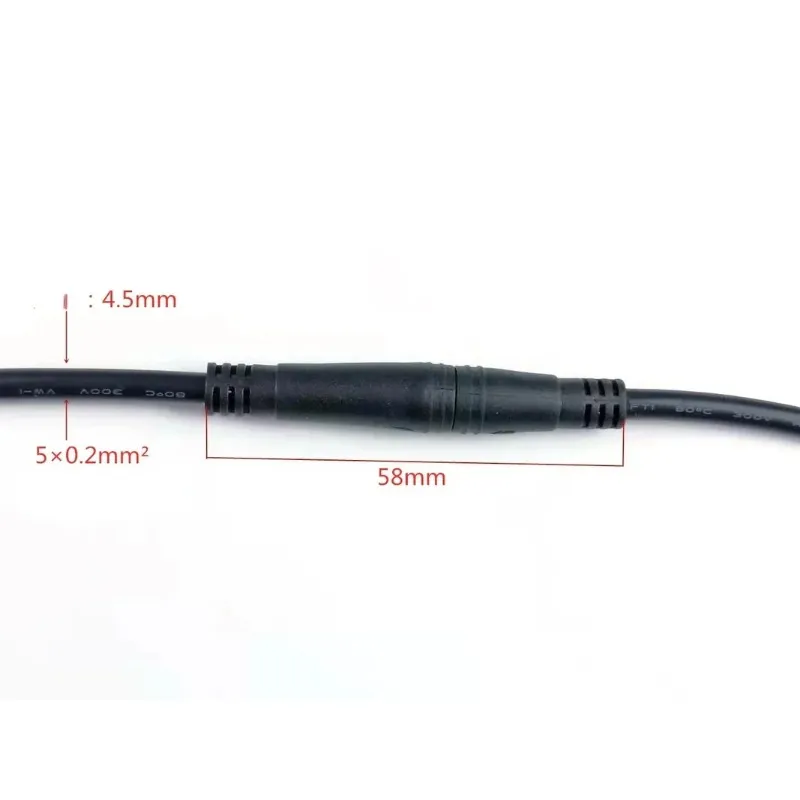 M8 5-Pin Waterproof Connector - Balance Car, E-Bike Motor Plug Cable ...