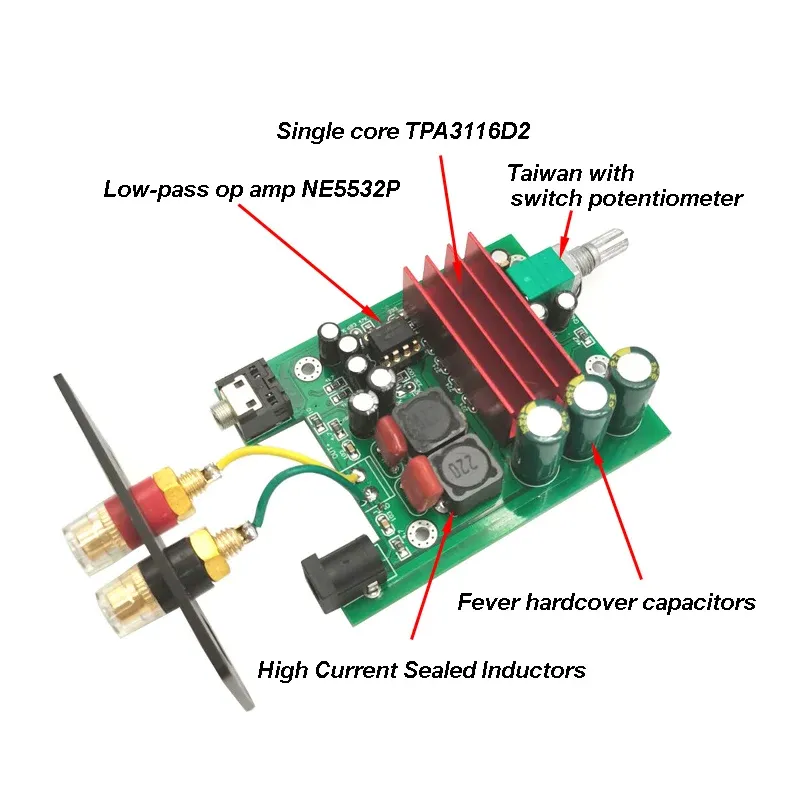 DLHiFi 100W TPA3116 Tt Technology Subwoofer Full Range Power Amplifier ...