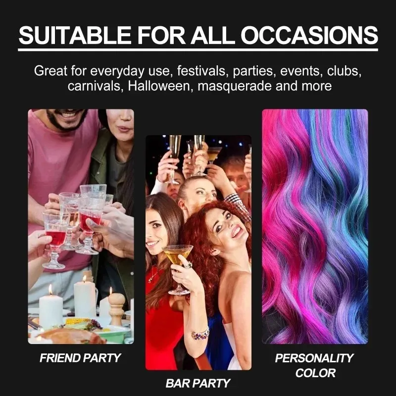 Temporary Hair Color Shampoo: Natural Matte Instant Hair Dye for ...