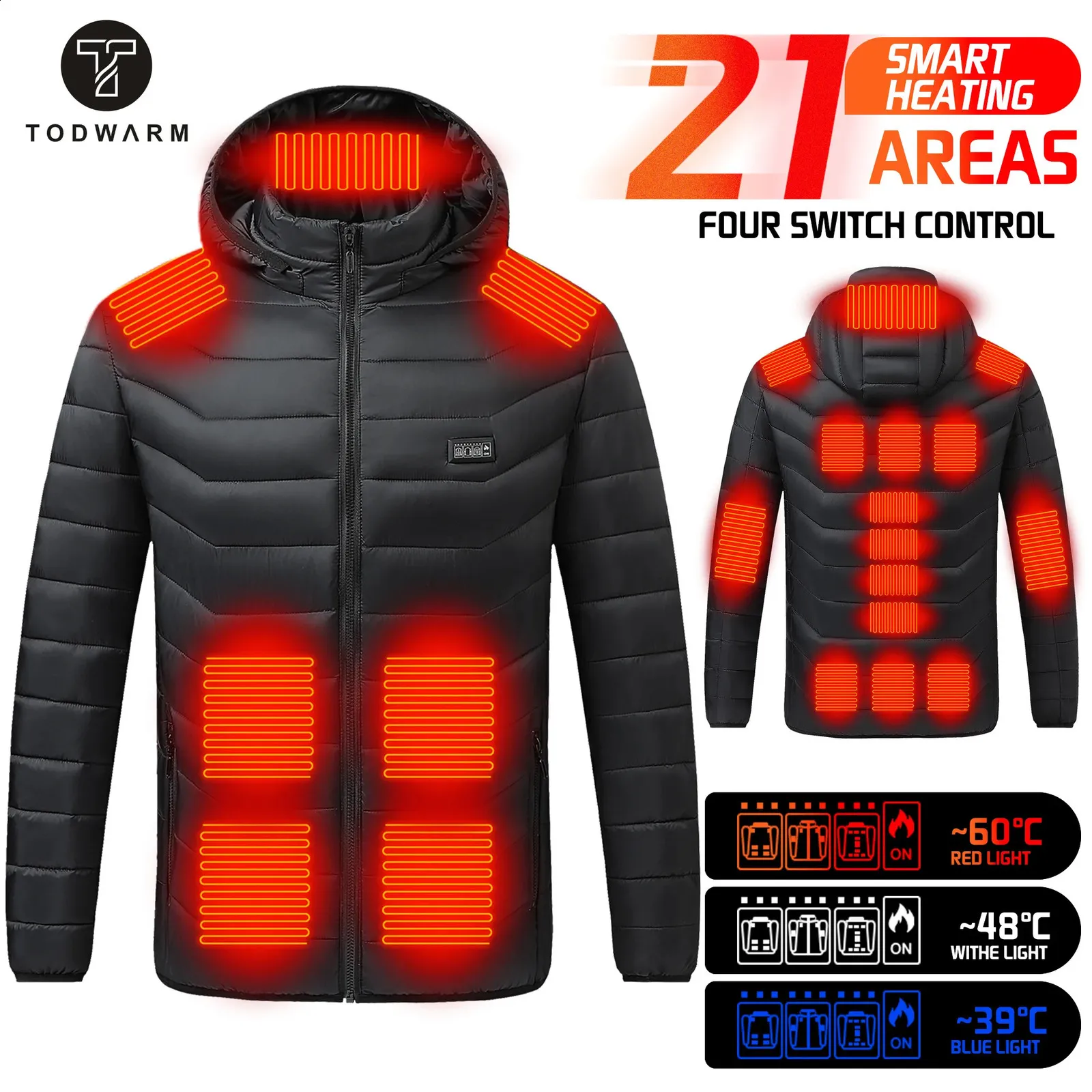 Heated Motorcycle Riding Suit: 21-Area USB Electric Thermal Vest for ...