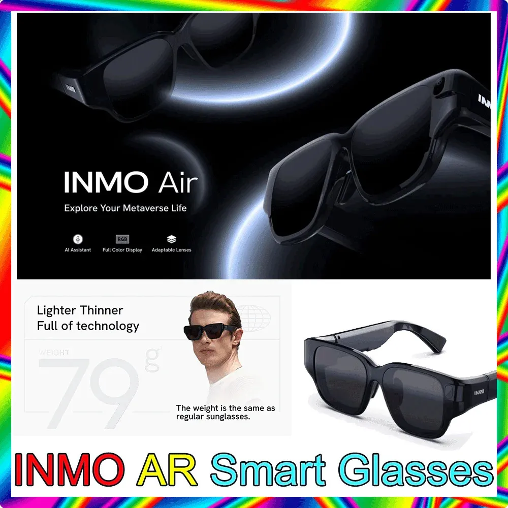 INMO AR Inmo Ar Glasses Wireless 3D Cinema & Steam VR Game Compatible ...