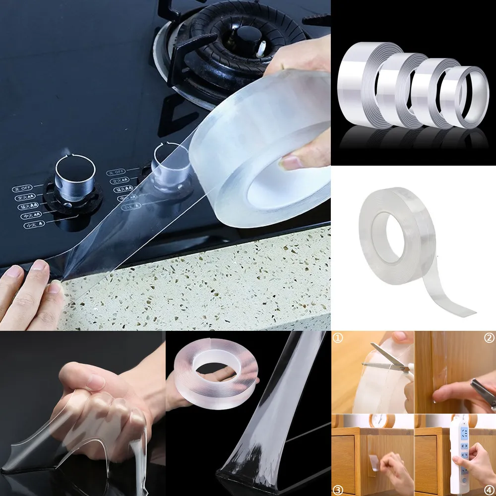 Super Sticky Double Sided Tape: Strong, Reusable, Cleanable Nano ...